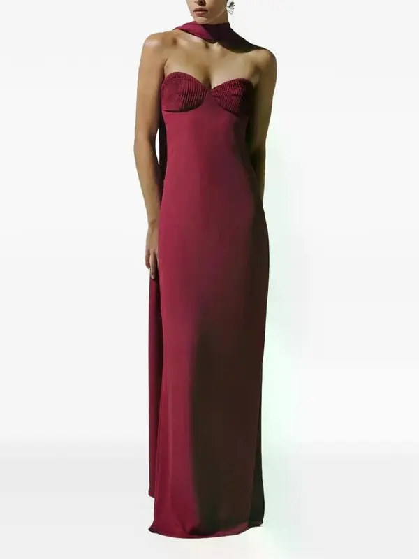 BAOBAB Athenea Pleated Maxi Dress - Red