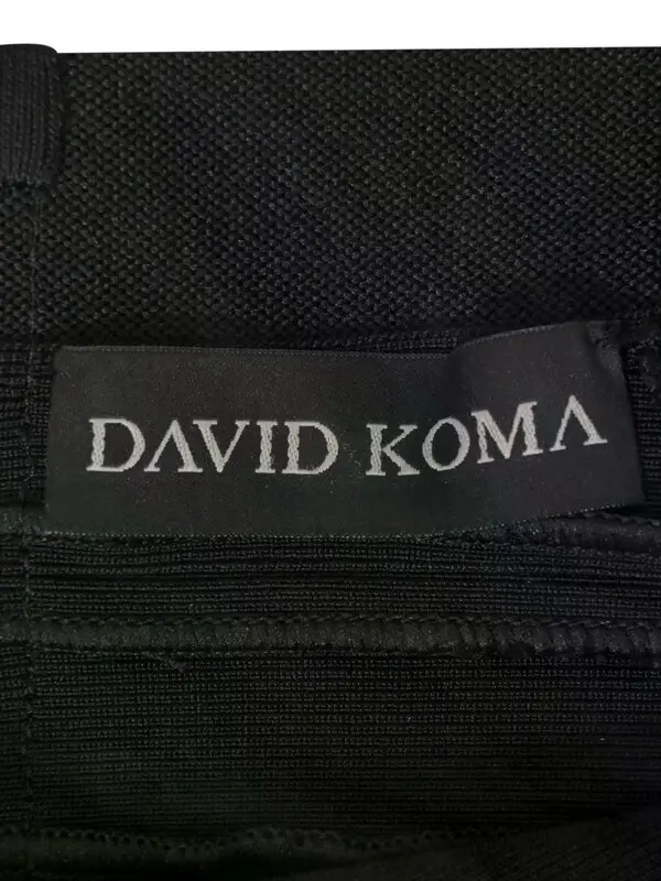 David Koma One-shoulder Bodycon Dress With Logo Straps