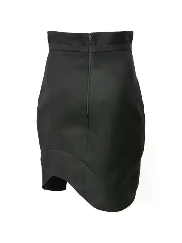 Antonio Berardi High-waisted Waved-hem Skirt - Black