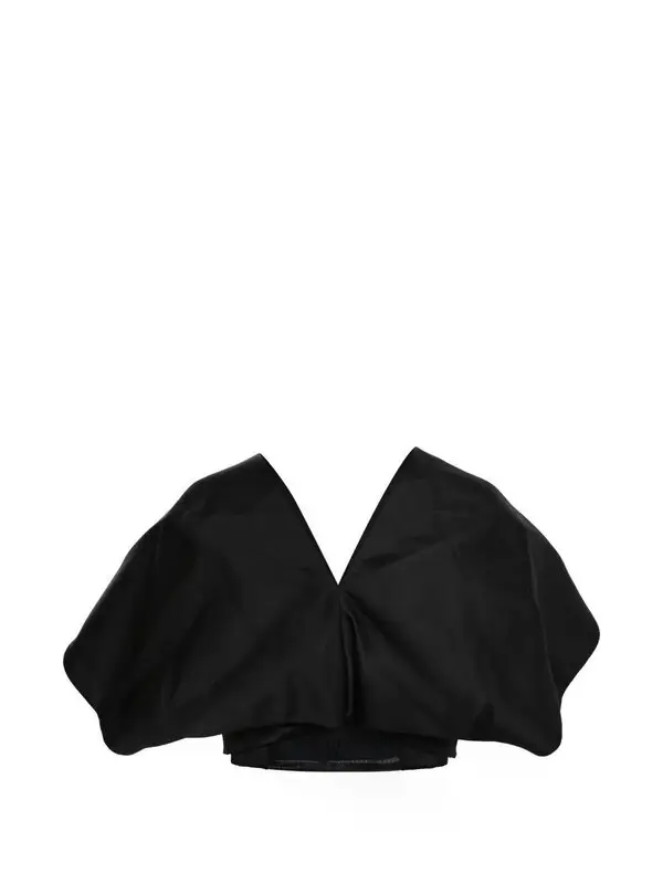 LOUIS VUITTON Satin Cape-shoulder Corset Top