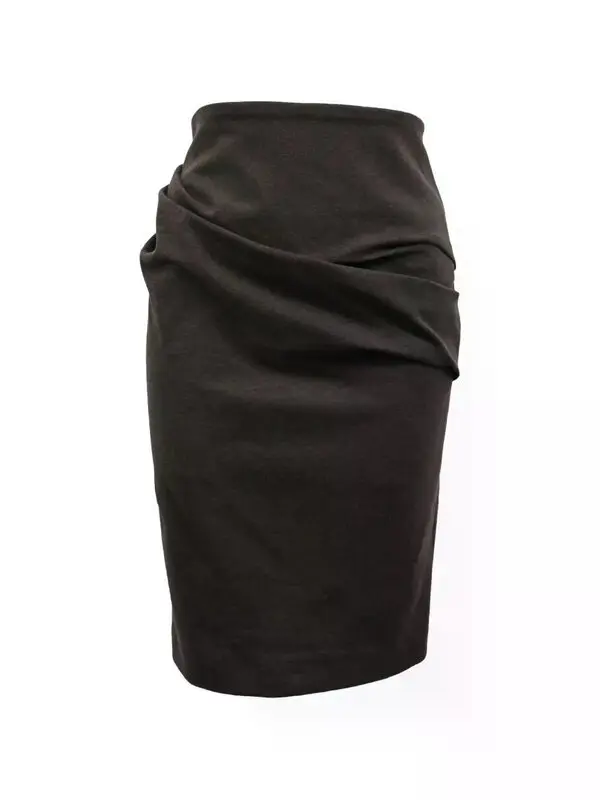 Brunello Cucinelli Draped Pleated Skirt - Brown