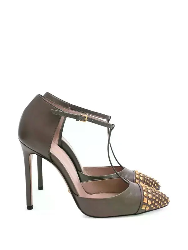 Gucci 2010s Embellished Coline Pumps - Brown