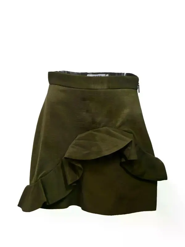 MSGM Ruffle-trim Mini Skirt - Green