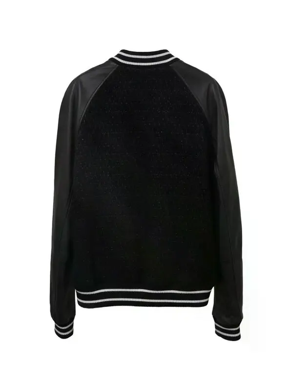 Valentino Garavani Vlogo Tweed Bomber Jacket