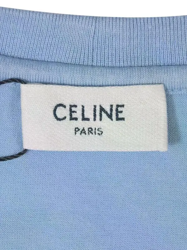 Celine Logo Embroidered T-shirt