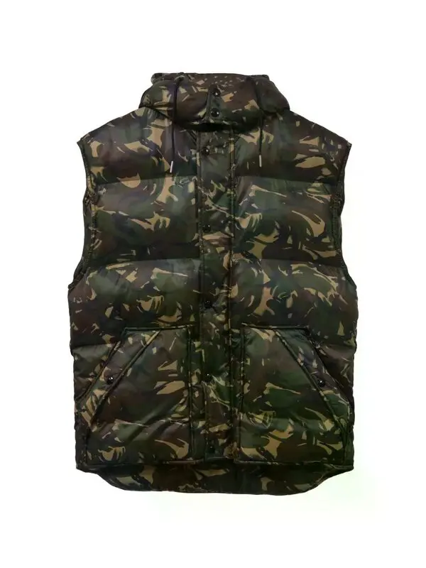 Celine Camouflage Quilted Vest - Green