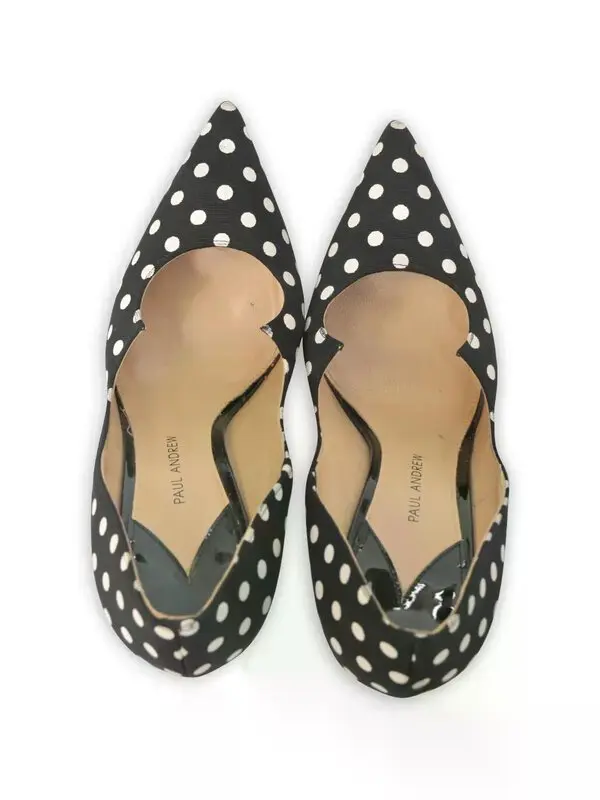 PAUL ANDREW Polka Dot Scalloped Pumps