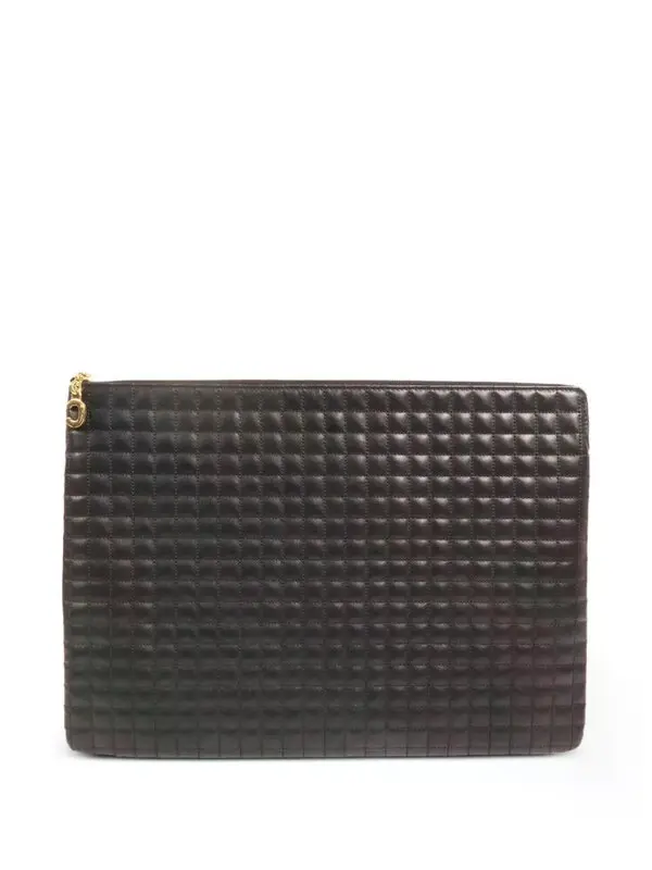 Celine Charm Quilted Calfskin Clutch Bag