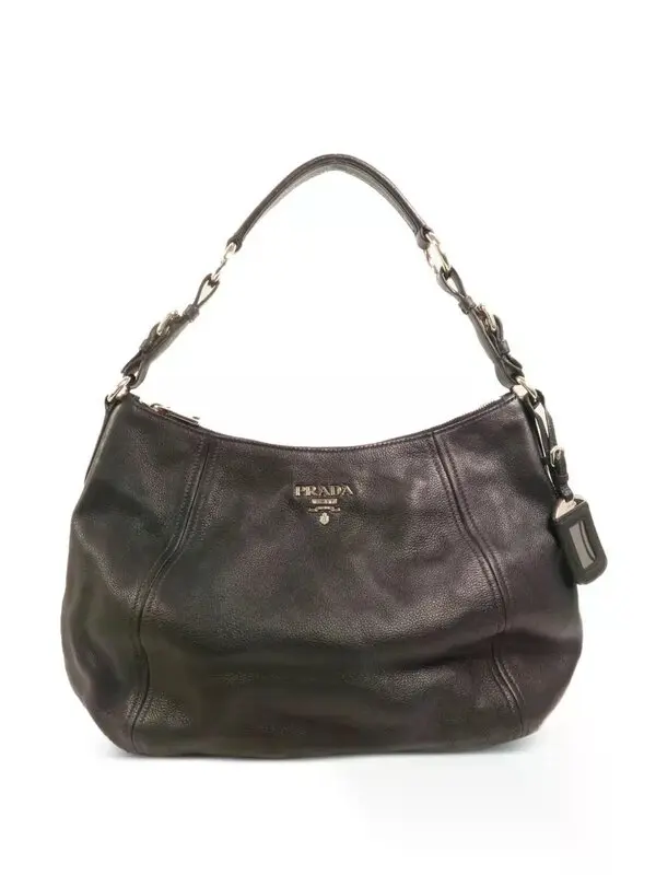 Prada Calfskin Shoulder Bag - Black