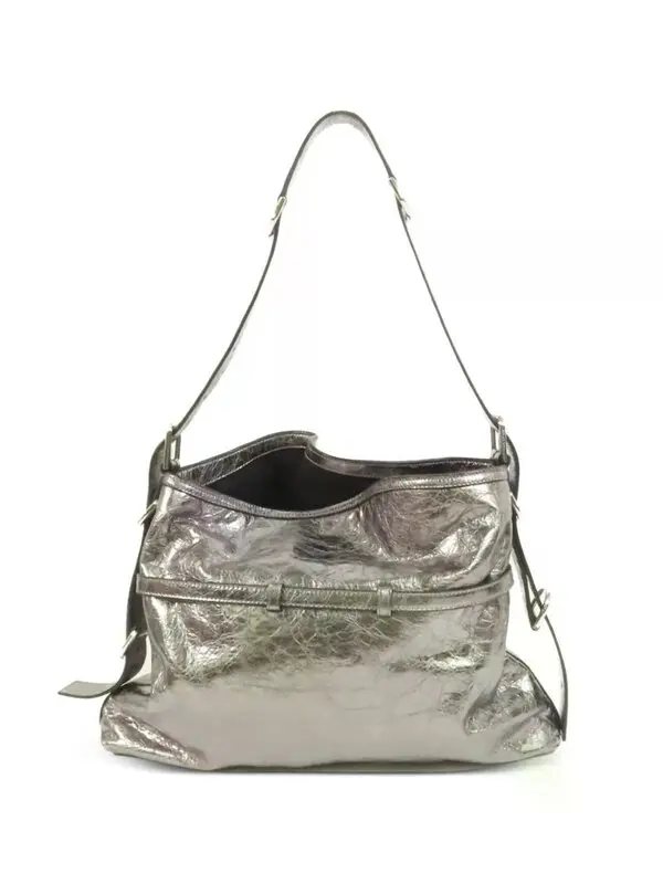 Givenchy Voyou Calfskin Shoulder Bag - Silver