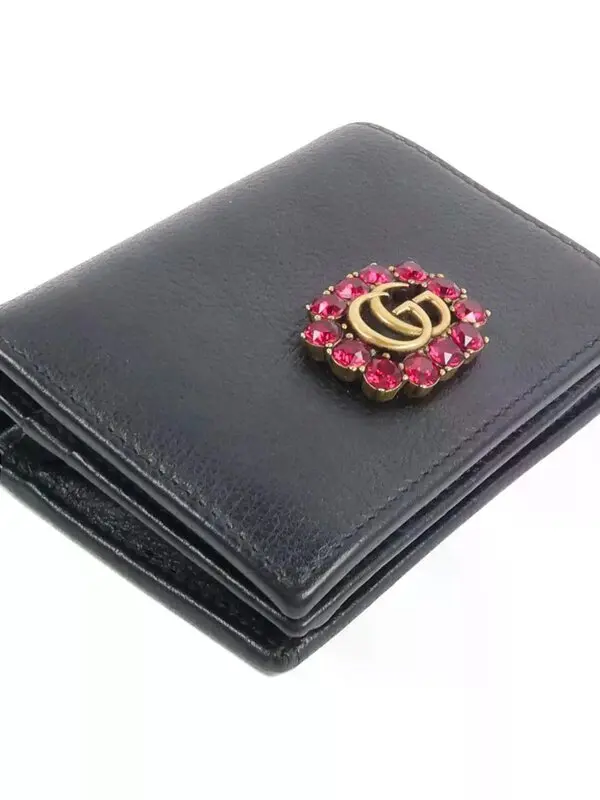 Gucci Gg Marmont Crystal-embellished Wallet