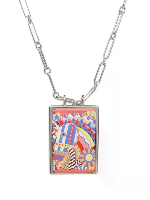 Hermès Enamel Locket-pendant Necklace
