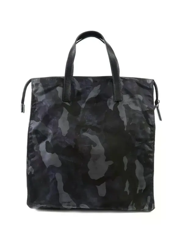 Prada Camouflage Print Tote Bag