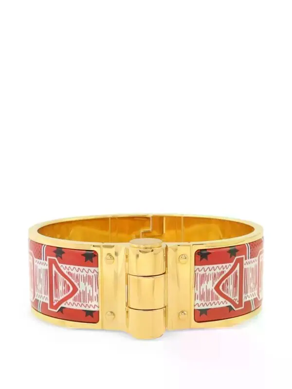 Hermès Charnière Enamel Bangle - Gold