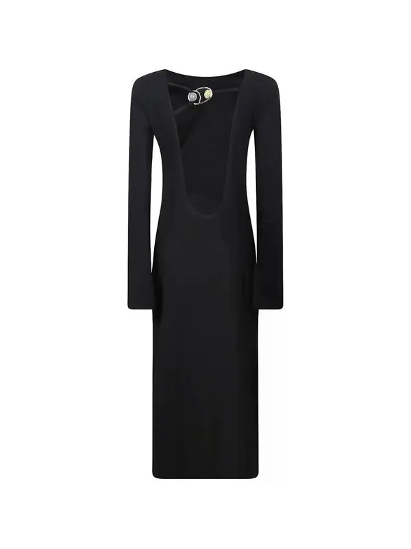 HAMOULET Larissa Embellished Open-back Dress - Black