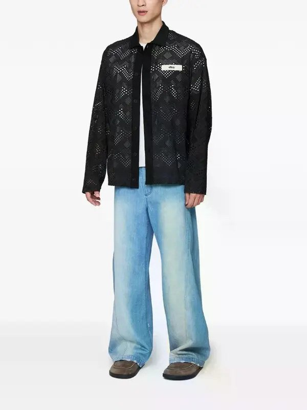 OFF DUTY Nauru Perforated Logo-patch Shirt