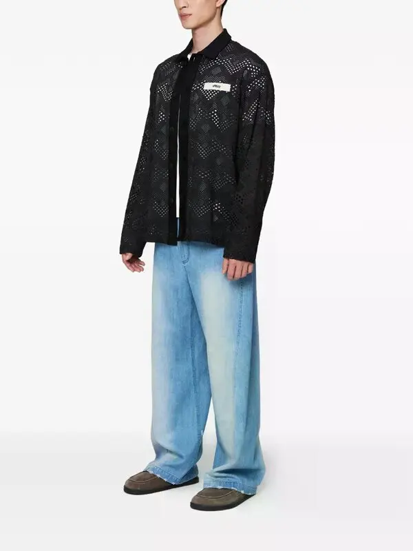 OFF DUTY Nauru Perforated Logo-patch Shirt