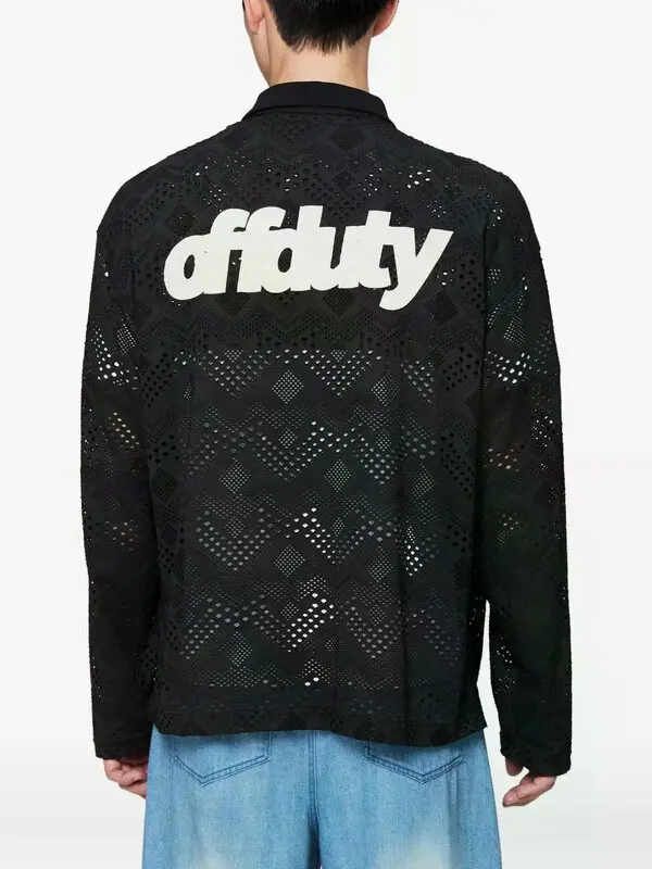 OFF DUTY Nauru Perforated Logo-patch Shirt