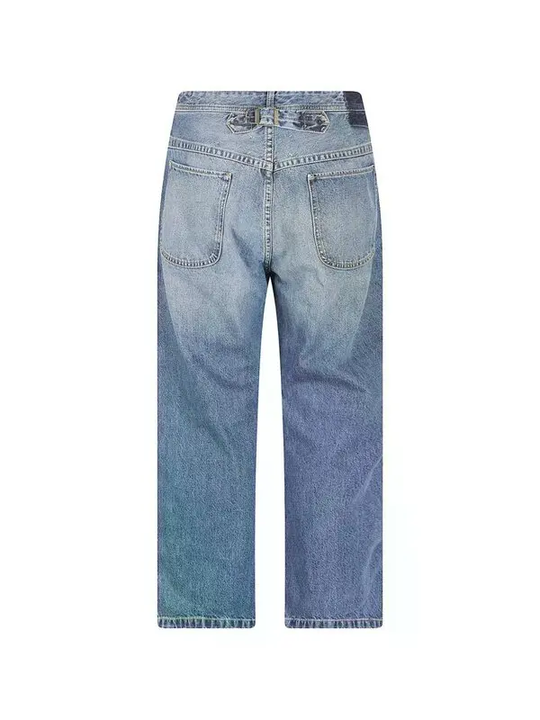 MAISON MARGIELA Buckle Detail Straight Leg Jeans - Blue