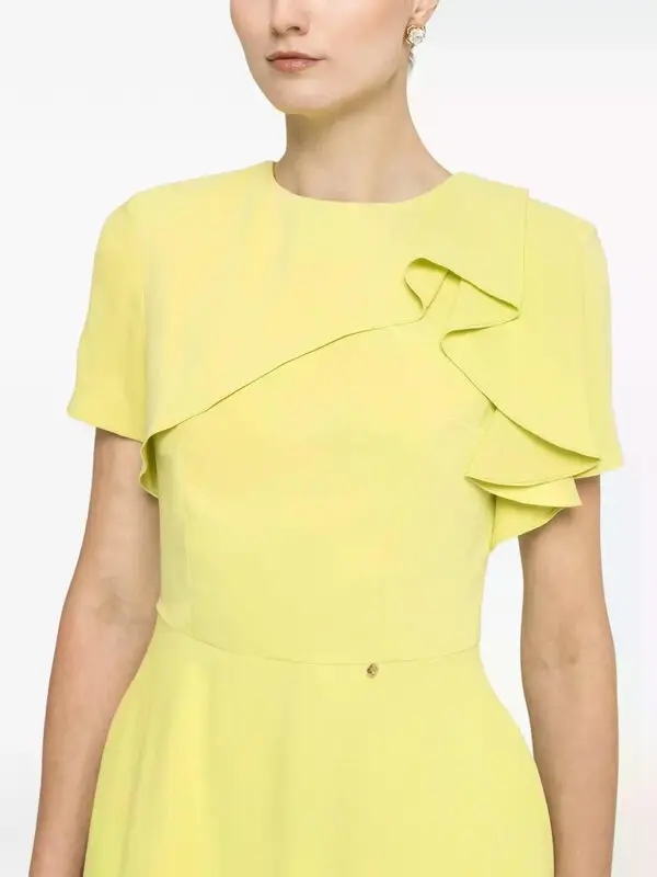 NISSA Ruffled A-line Midi Dress