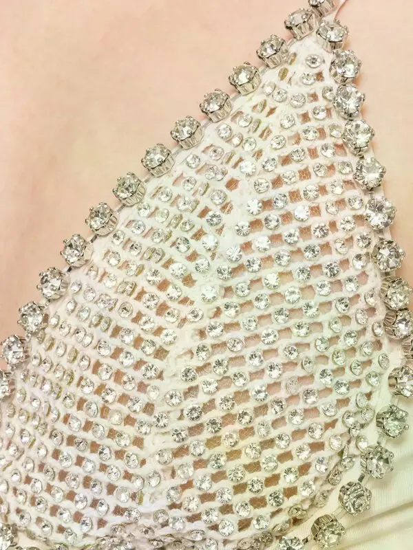 NISSA Embellished Draped Maxi Dress
