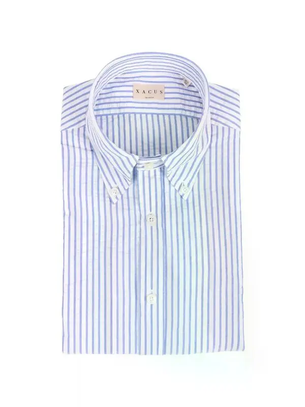 XACUS Striped Seersucker Shirt