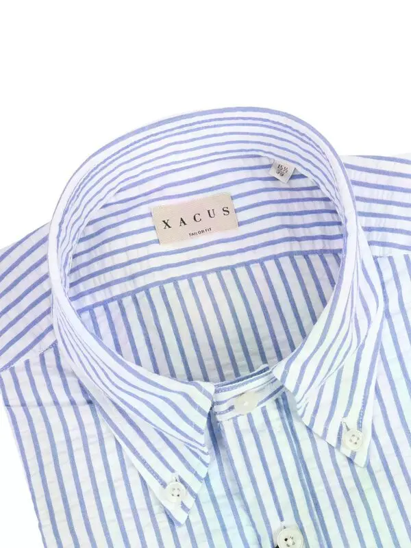 XACUS Striped Seersucker Shirt