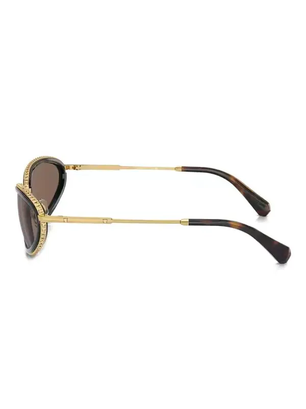 SWAROVSKI Embellished Oval-frame Sunglasses