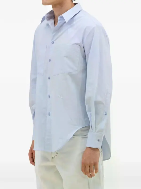 Eckhaus Latta Asymmetric Hem Patch Pocket Shirt