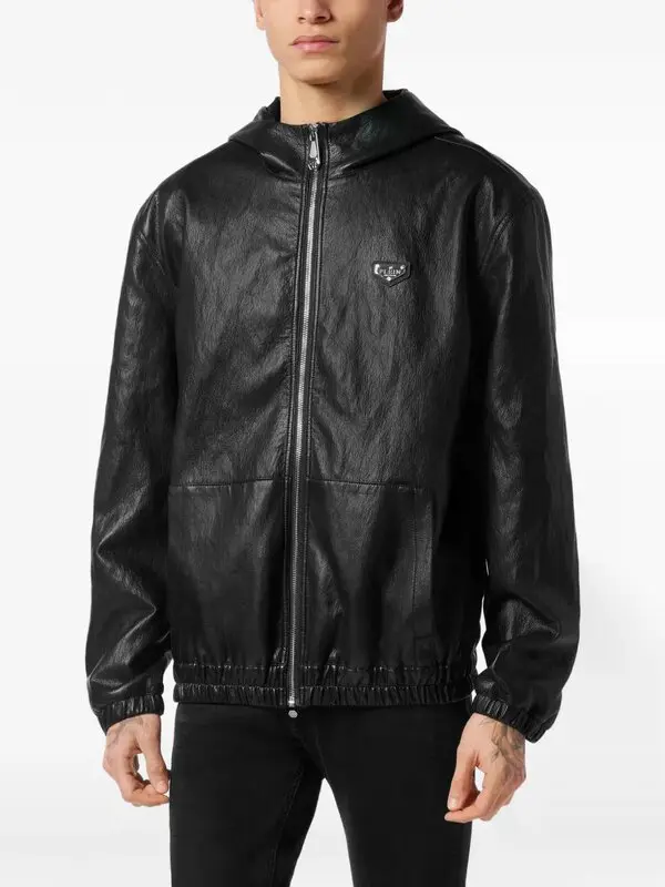 Philipp Plein Eco-leather Windbreaker