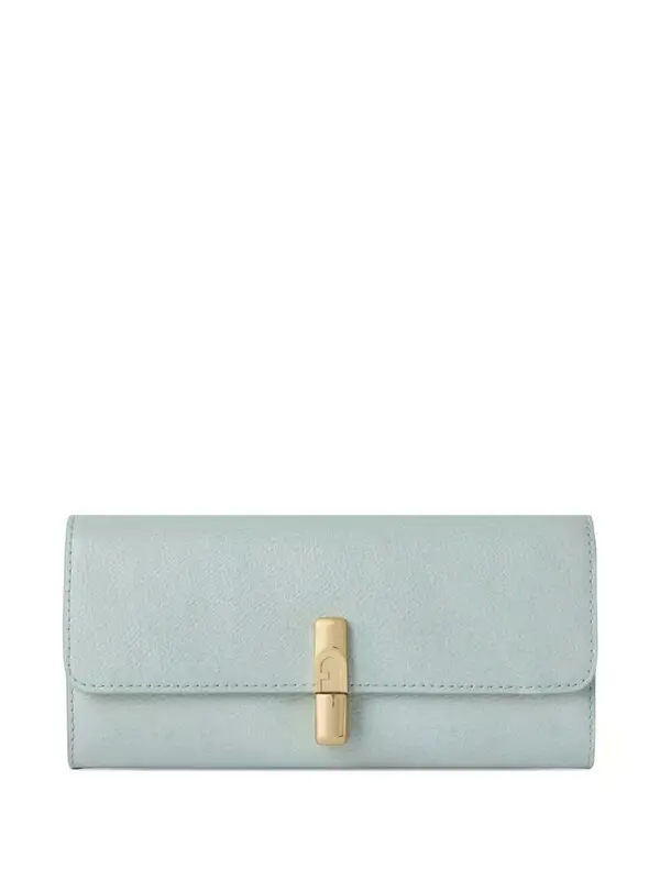 Furla Xl Iride Textured Leather Wallet - Blue