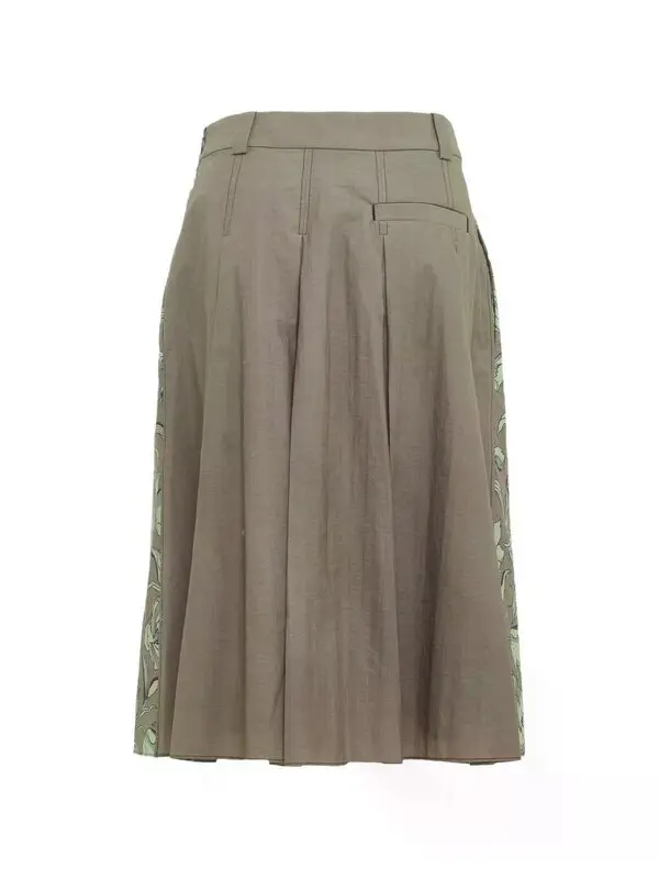 3.1 Phillip Lim Floral Print Pleated Midi Skirt