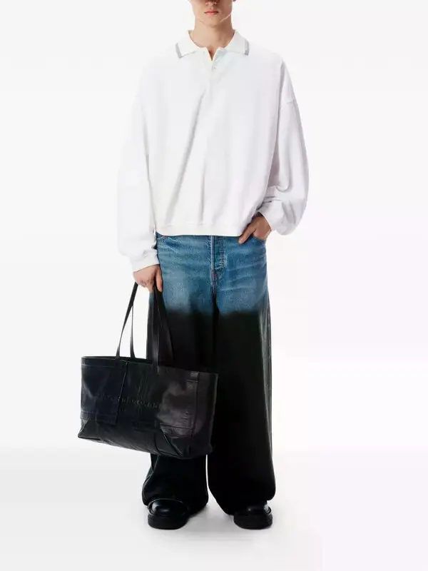 Alexander Wang Coated Wide Leg Jeans - Black