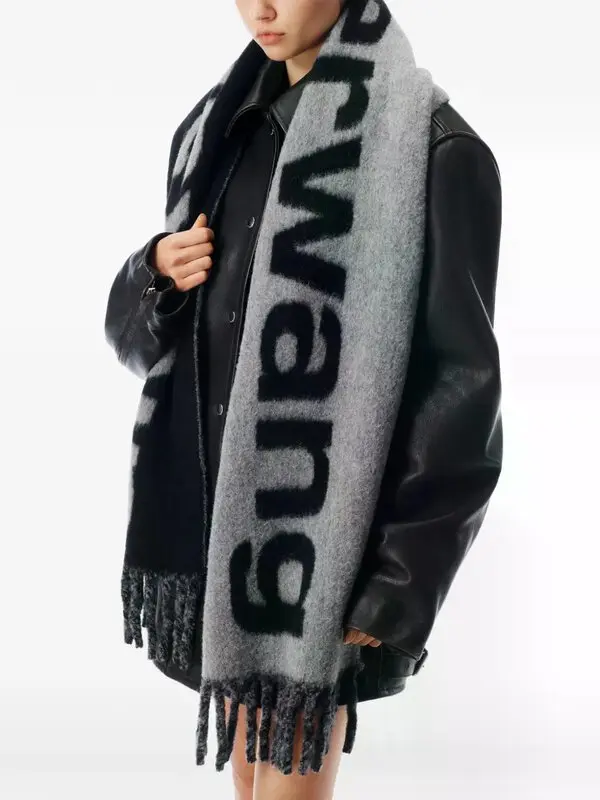 Alexander Wang Logo Scarf - Black