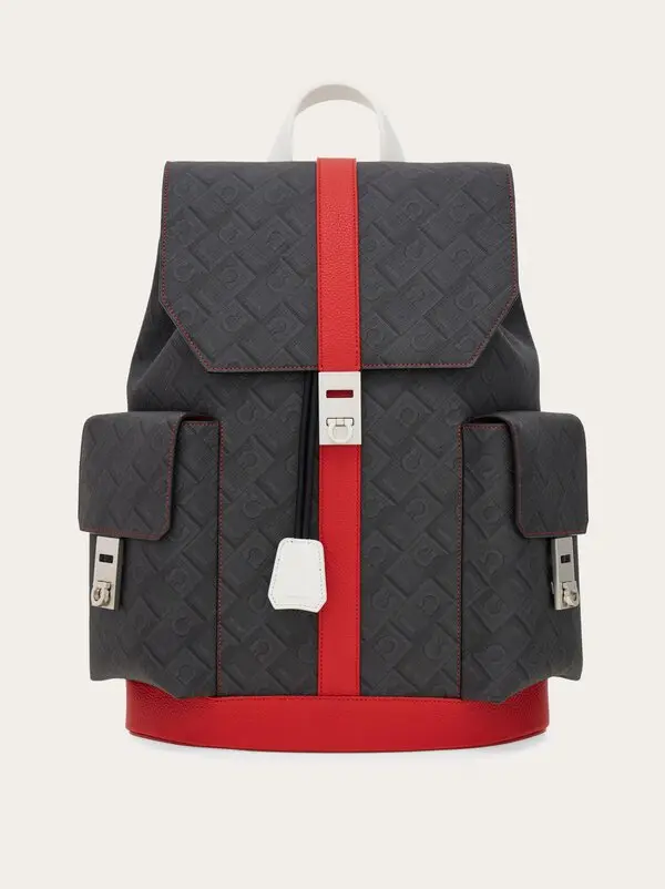 FERRAGAMO Dual-pocket Backpack With Hug Buckle - Red