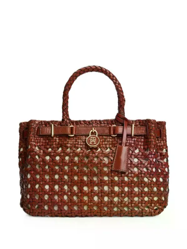 Tommy Hilfiger American Icon Leather Tote Bag - Brown