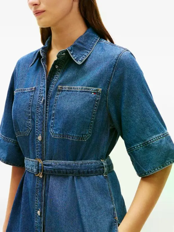 Tommy Hilfiger Belted Button-down Midi Dress
