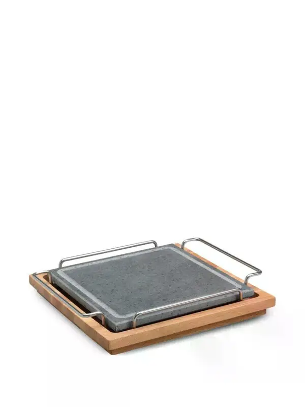 PENTOLE AGNELLI Wooden-base Stone Serving Tray
