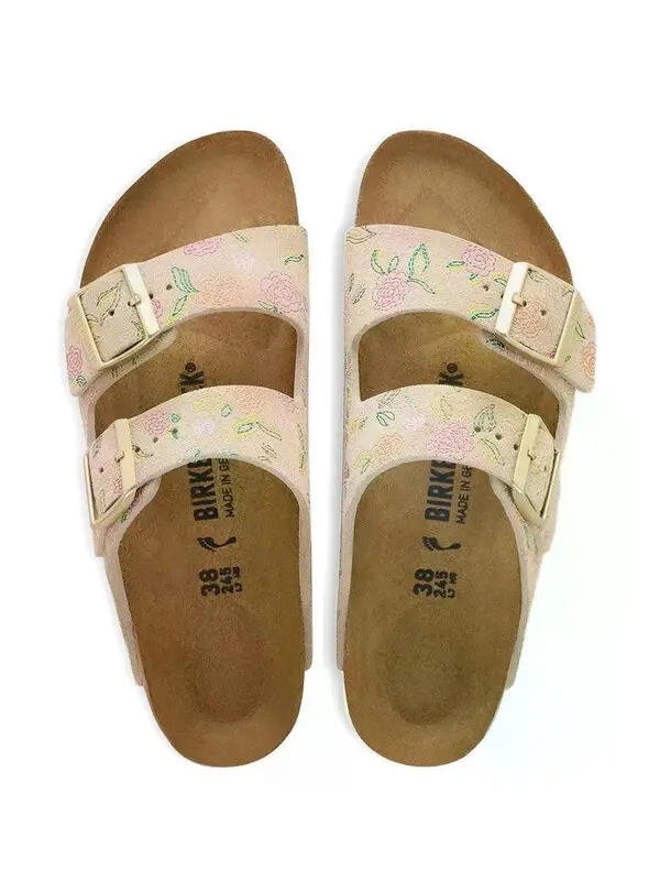 BIRKENSTOCK Arizona Floral Print Sandals - Neutrals