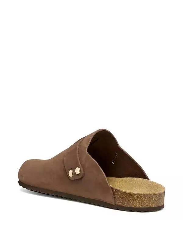 Geox Buckle-fastening Leather Slides