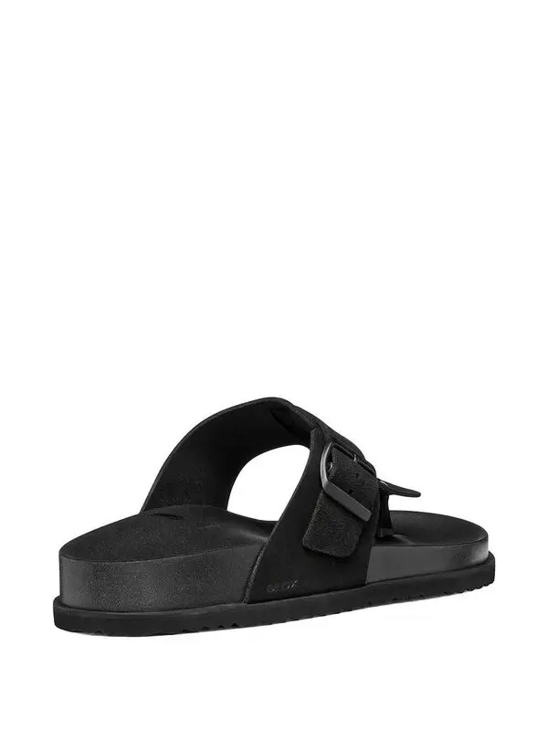 Geox Suede Thong Sandals With Buckle Fastening