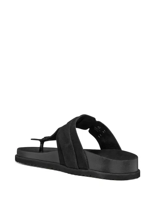 Geox Suede Thong Sandals With Buckle Fastening