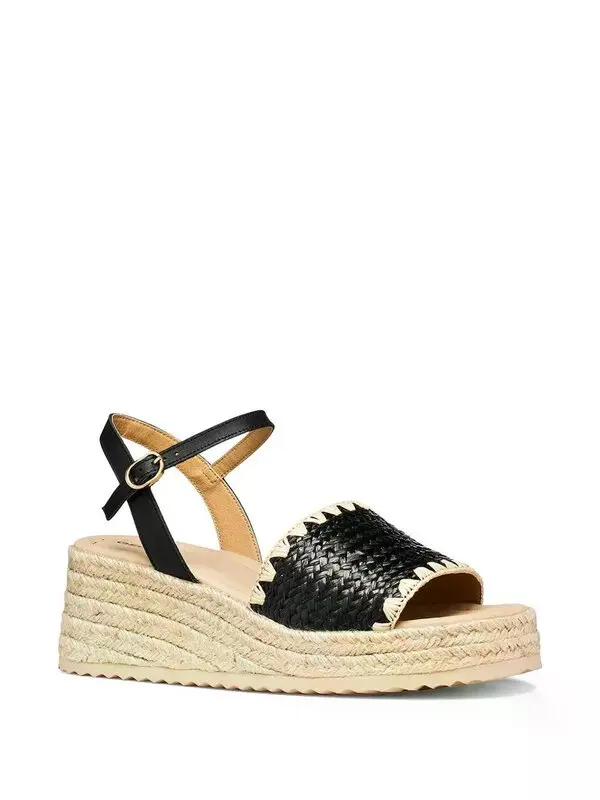 Geox Alemeria Woven Buckled Espadrilles