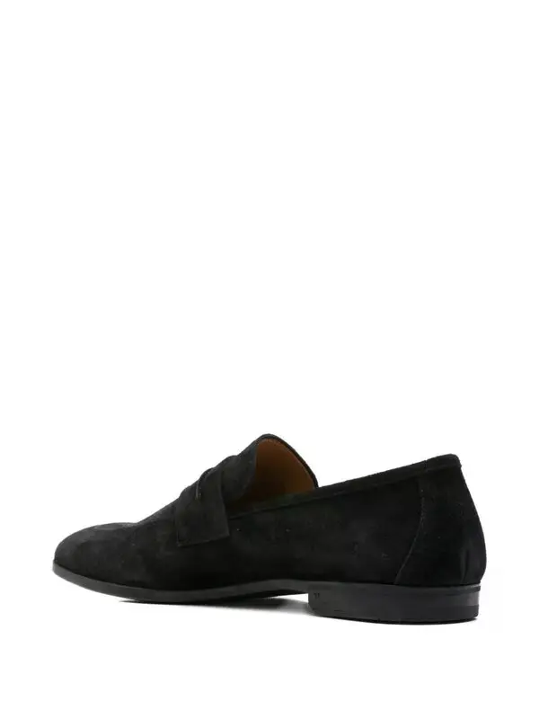 TOM FORD Calf Suede Penny Strap Loafers