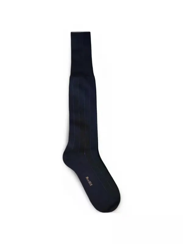 MOORER Ribbed Striped Socks