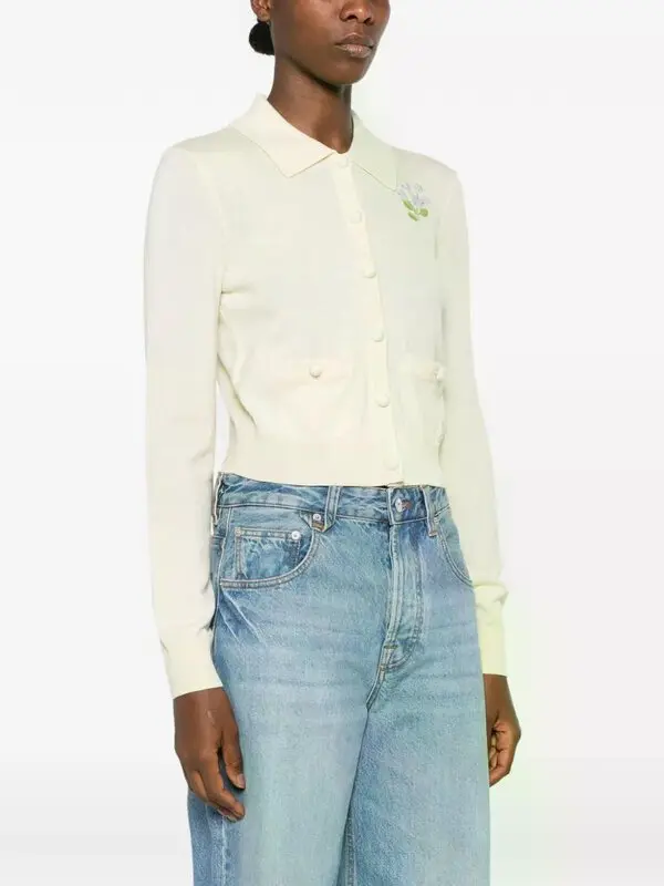 SELF-PORTRAIT Floral Embroidered Button-up Cardigan