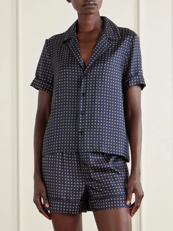 Saint Laurent Printed Silk-twill Camp Collar Shirt