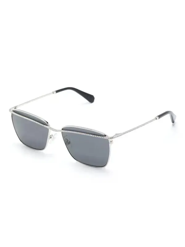 SWAROVSKI Crystal-embellished Rectangle-frame Sunglasses