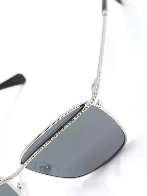 SWAROVSKI Crystal-embellished Rectangle-frame Sunglasses