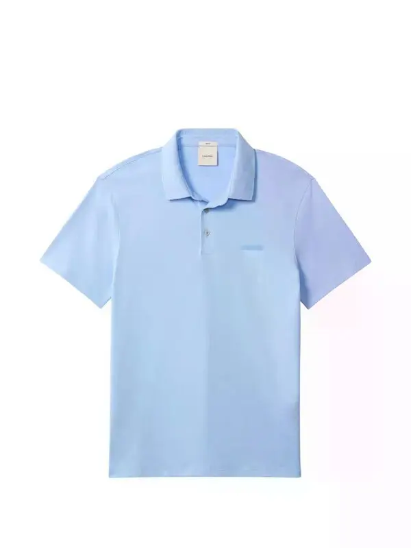 Calvin Klein Logo-plaque Polo Shirt - Blue
